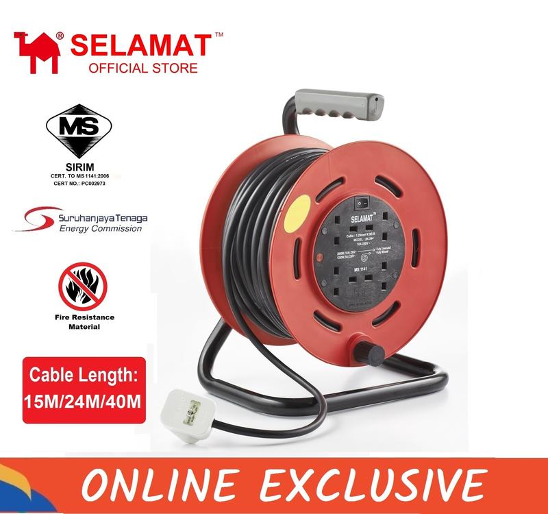 Selamat Industrial Type Extension Cable Reel (15m/24m/40m) SIRIM ...