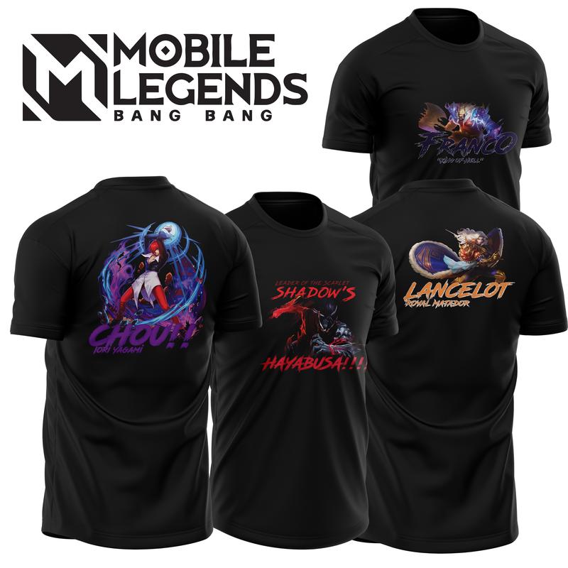 TSHIRT MLBB HERO SKIN MICROFIBER HAYABUSA,FRANCO,LANCERLOT,CHOU - TikTok Shop Malaysia