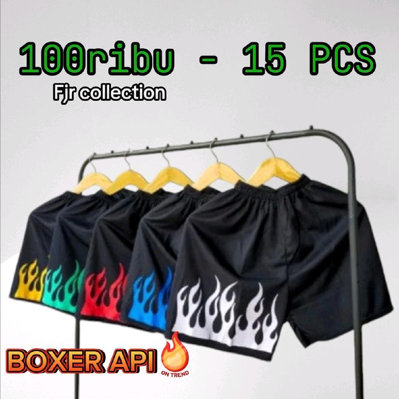 PROMO DAHSYAT!! 15 PCS BOXER API PRIA WANITA CELANA PENDEK Shots - Shop ...