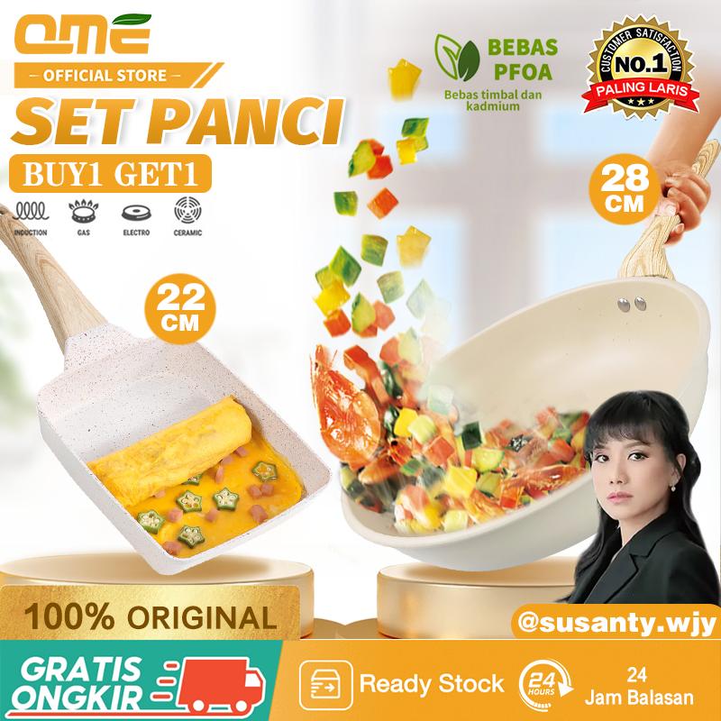 [ EXCLUSIVE MAKSAN] QME- BELI 1 DAPAT 2 Panci marbel / Tamagoyaki Panci ...