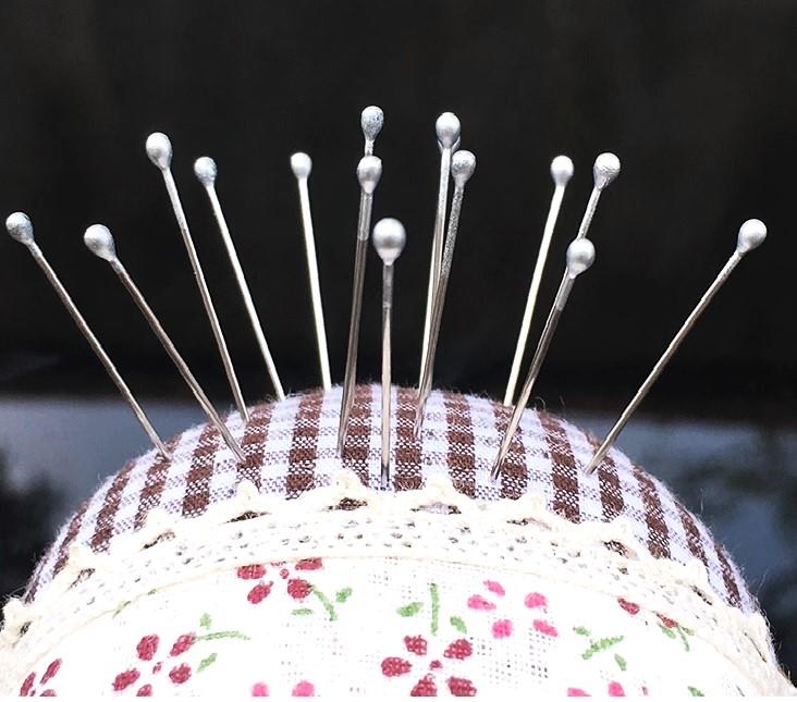 HEAD PIN AND NEEDDLE - HIDDEN PINS - SMALLEST HEAD PEARL - TikTok Shop ...