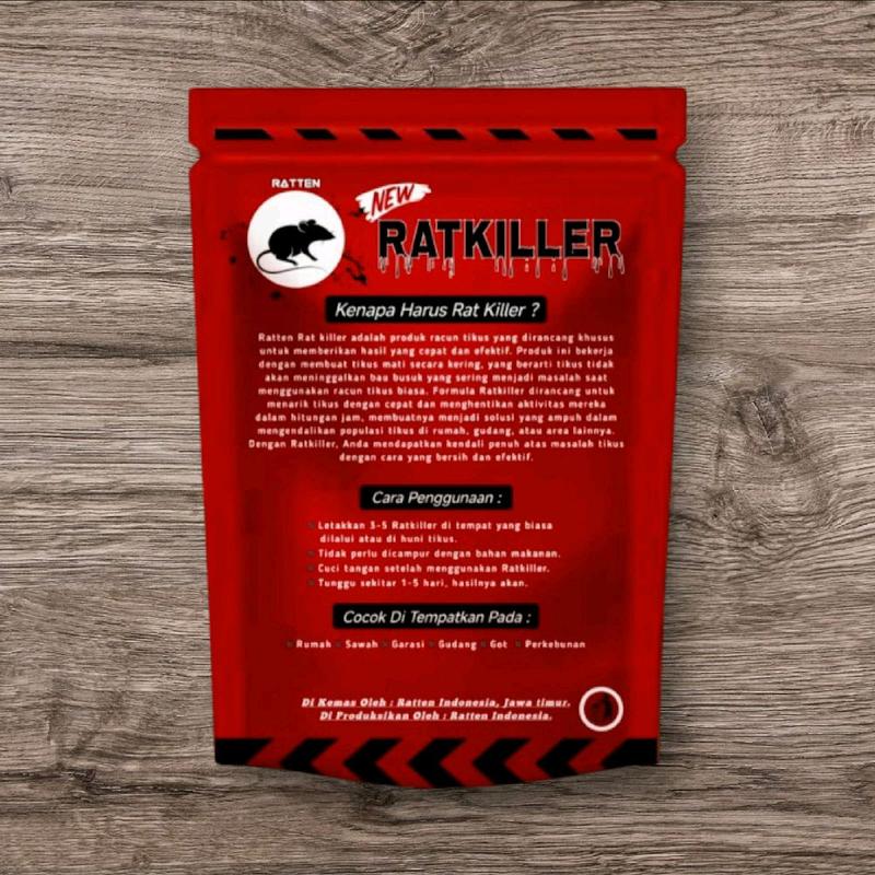 RATTEN RatKiller Racun Tikus Mati Kering Tanpa Bau / Umpan Pembasmi ...