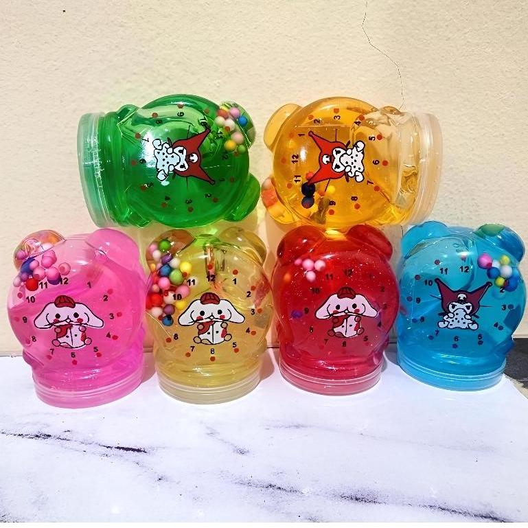 Slime Jelly Anti Lengket Cyrstal Mud Slime Glitter Bening Mainan Anak ...