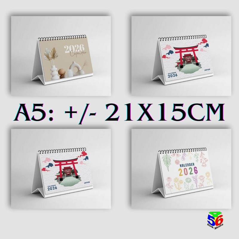 Kalender Meja Tahun 2026 A5 | Kalender Kantor Kelas Sekolah & Meja ...