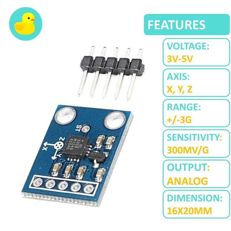 GY-61 ADXL335 Accelerometer Sensor Module - TikTok Shop Malaysia