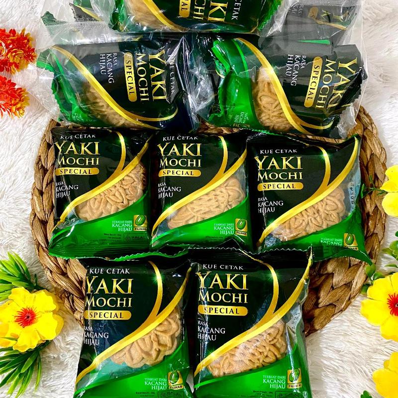 Yaki Mochi Hijau cemilan snack Maima Snack - Shop | Tokopedia