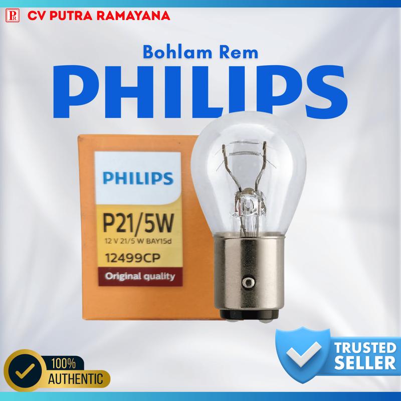BOHLAM REM PHILIPS P21/5W 12499 12V DOUBLE MOBIL MOTOR - Shop | Tokopedia