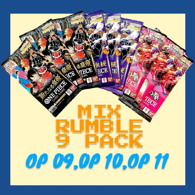 OP TCG MIX RUMBLE 9 PACK OP09,OP10,OP11 - TikTok Shop Malaysia