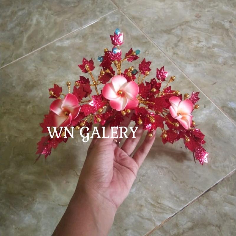 Mahkota bando putri bali kamboja merah - Shop | Tokopedia