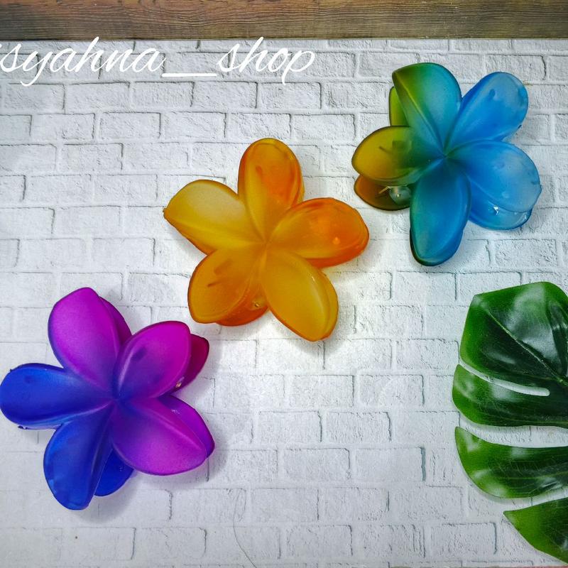 jedai bunga kamboja warna gradasi/jedai wanita/jedai kekinian/jedai 8cm ...