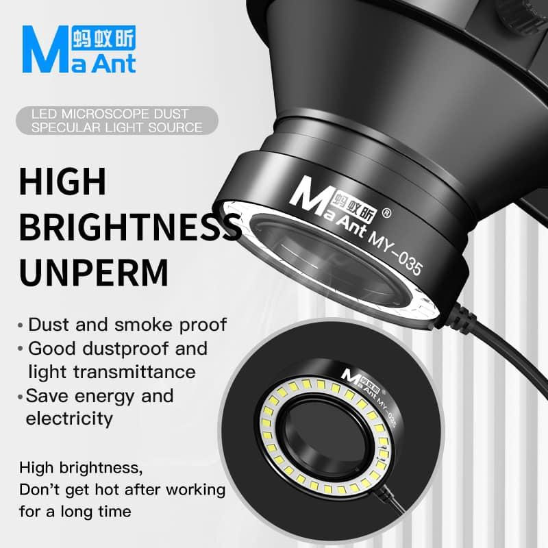 LAMPU MIKROSKOP MaAnt MY-035 LED MICROSCOPE DUSTPROOF MIRROR - Shop ...