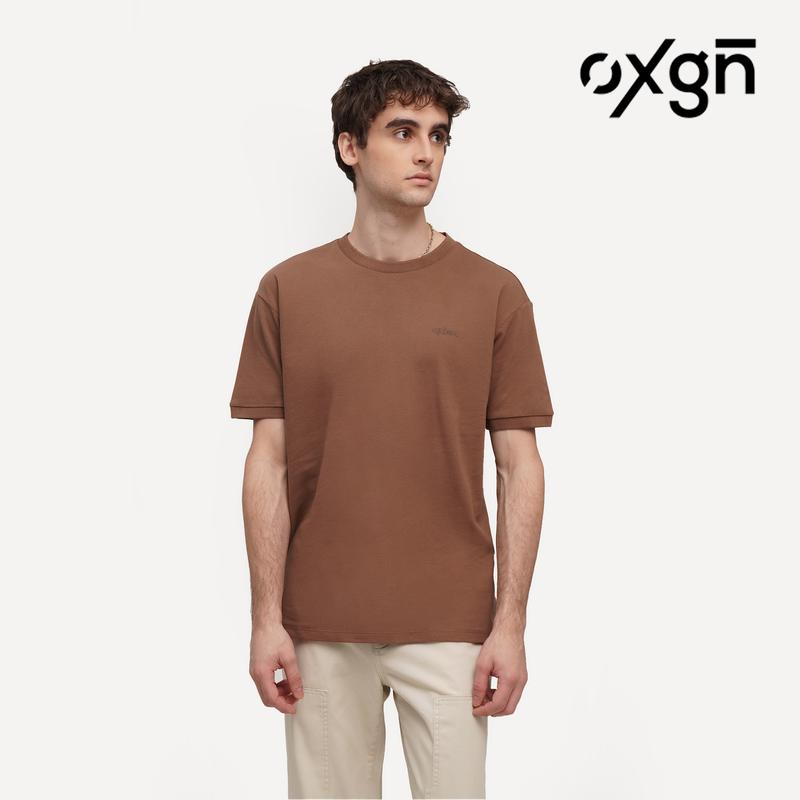 OXGN Logo Graphic T-Shirt For Men (Mocha) - TikTok Shop Philippines
