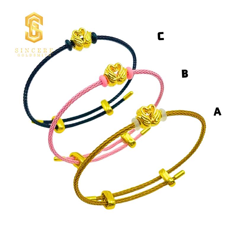 Sincere Store Emas 916 3L Angsa Mini Rope Bracelet | Emas 916 - TikTok ...