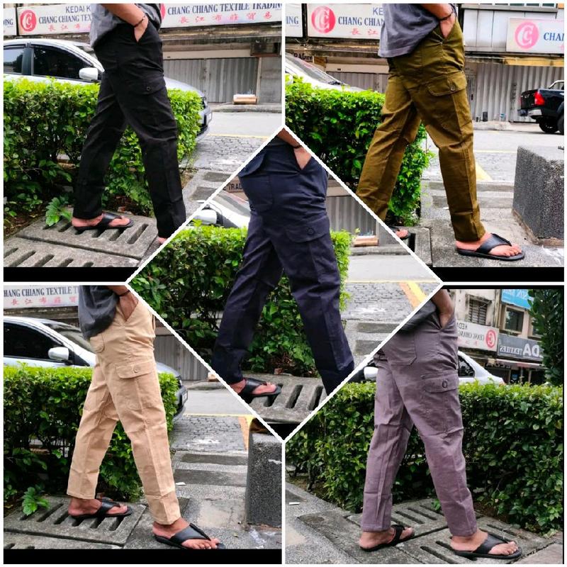 MEN'S STRAIGHT CUT SELUAR KERJA 6 POCKET CARGO SIZE(28-40) / - TikTok ...