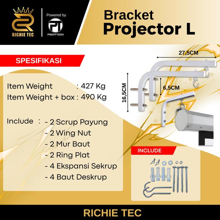 Jual Bracket Layar Proyektor/ Screen Proyektor. RC - Jakarta Pusat ...