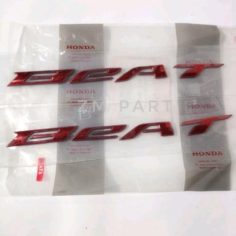 EMBLEM HONDA BEAT DELUXE 2024 Tulisan BeAT warna MERAH Original - Shop ...