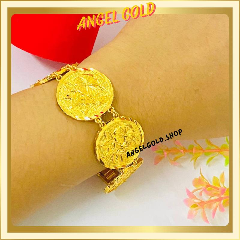 Anglegold Emas Korea rantai tangan duit syiling /dinar lebar - TikTok ...