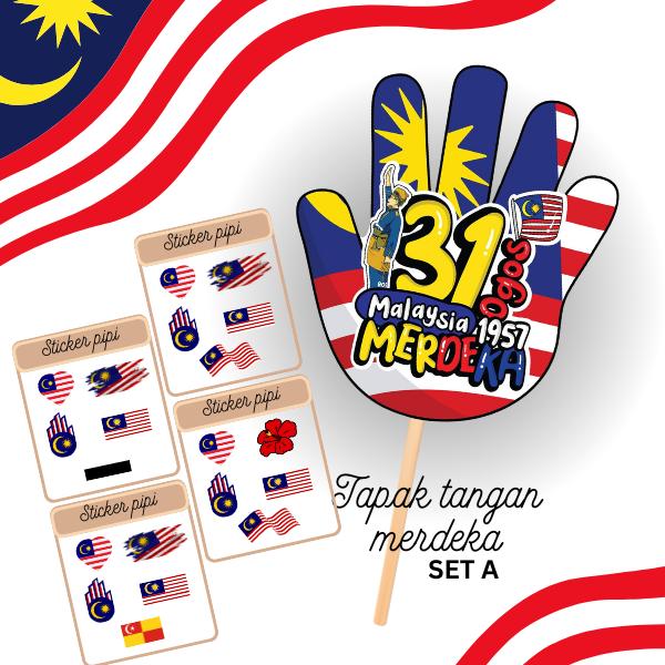 TAPAK TANGAN MERDEKA + STICKER PIPI BENDERA MALAYSIA Paper - TikTok ...