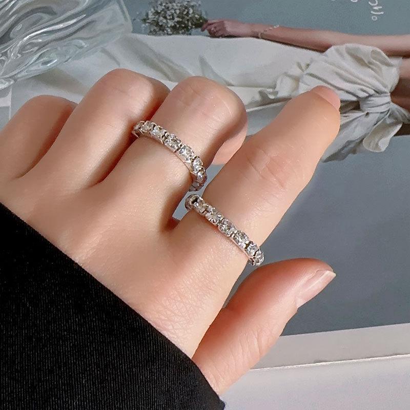 Women Diamond Finger Ring Light Luxury Super Flash Rhineston - TikTok ...