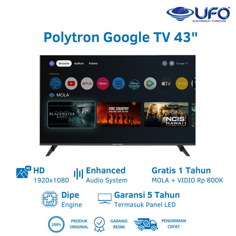 TV Polytron 43” QLED PLD43RG9059 – Smart Google TV, Full HD, - Shop ...