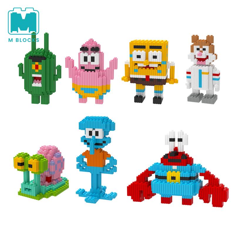 Nano Blocks Mini Spongebob And Friends 3D Model Mainan Blok Susun ...