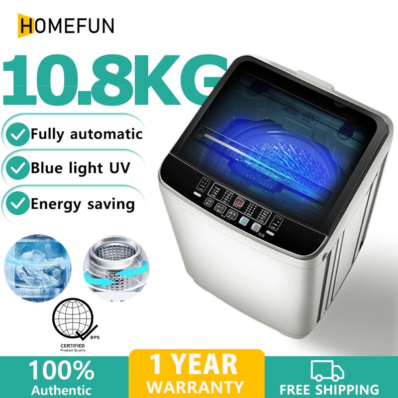 HOMEFUN 10.8KG Automatic Washing Machine Household Mini Drye - TikTok ...