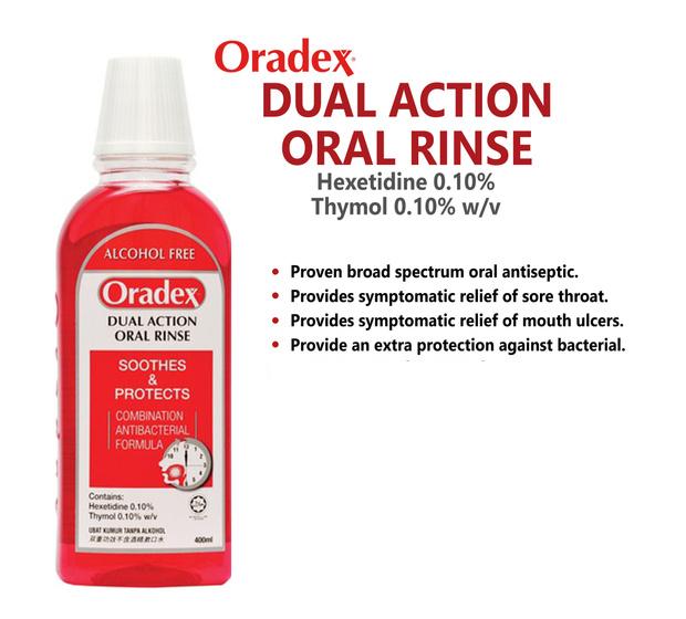 Oradex Dual Action Oral Rinse ( 90ml/400ml ) - TikTok Shop Malaysia