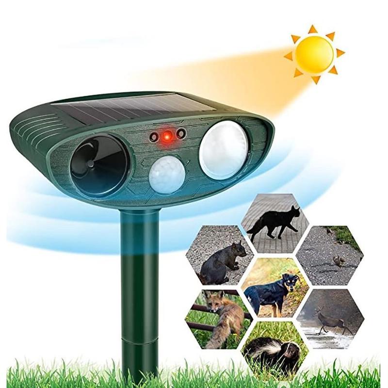 Ultrasonic Animal Control Solar Powered PIR Sensor Pest Bird - TikTok ...