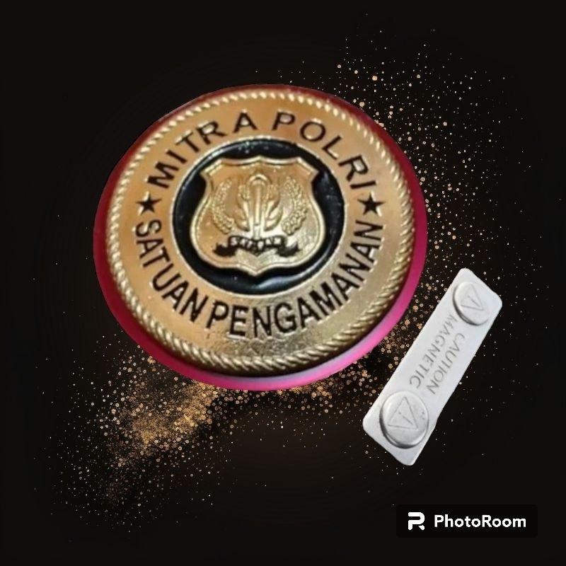 pin lencana mitra polri satpam magnet - Shop | Tokopedia