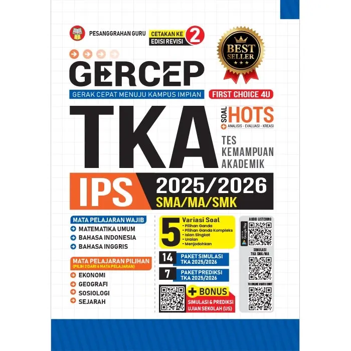 Buku Gercep TKA IPS SMA 2025/2026 - Pesanggrahan Guru - Shop | Tokopedia