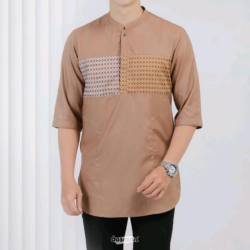 Kurta Koko Osman Lengan 3/4 Motif List Batik - Shop | Tokopedia