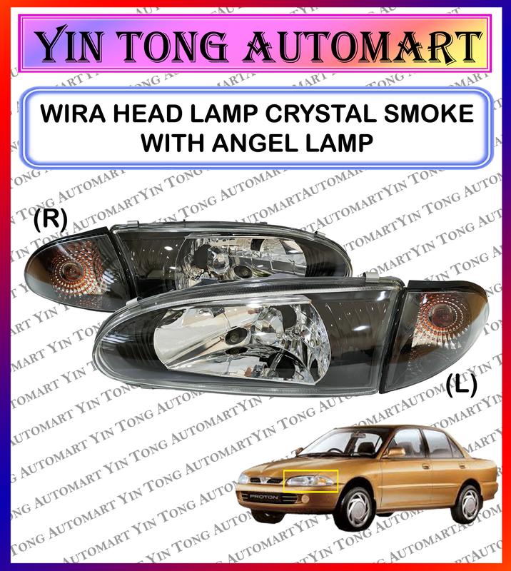 Proton Wira Head Lamp Crystal Smoke With Angle Lamp (With Or - TikTok ...