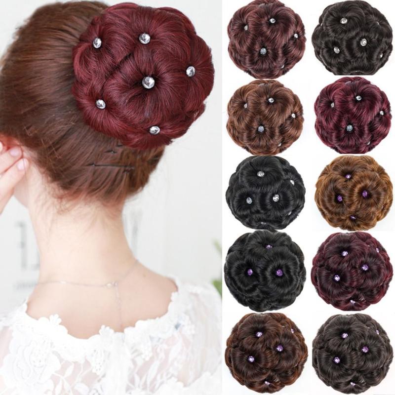 Hair Bun Donut Synthetic Hair Bun Retro Flower Ring Bun Brid - TikTok ...