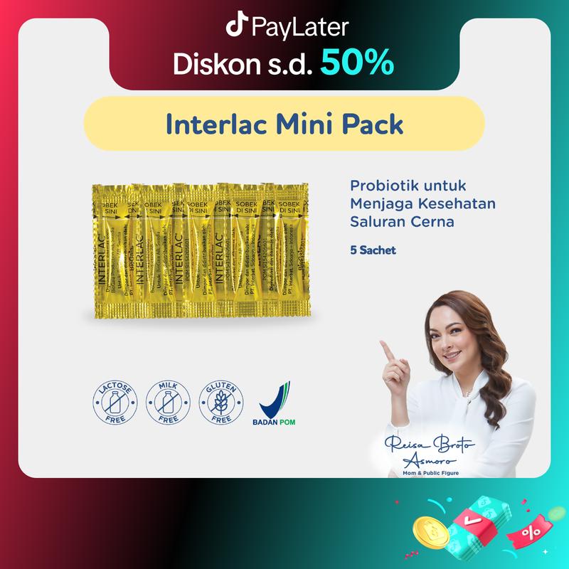 Interlac Probiotik Mini Pack 5 Sachet - Menjaga Kesehatan Saluran ...