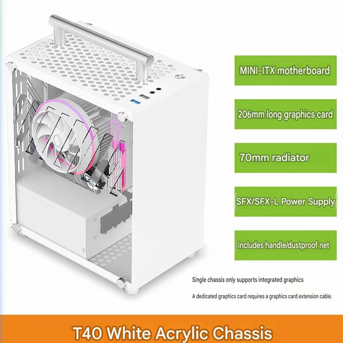Jual Casing PC Metalfish T40 Acrylic Transparan Mini ITX 7L A4 Gaming ...