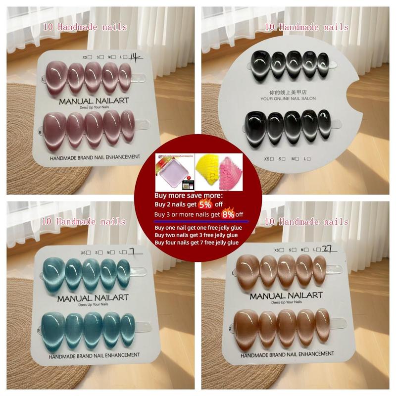 【kuppy】 Nail box，10 kuku buatan tangan. Kuku badum pendek kucing ...