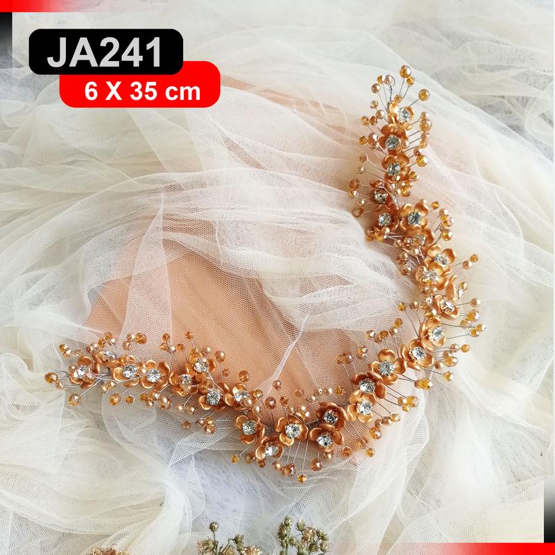 [kode : JA241] Headpiece Bridesmaid Pengantin Hijab Kristal Dan - Shop ...