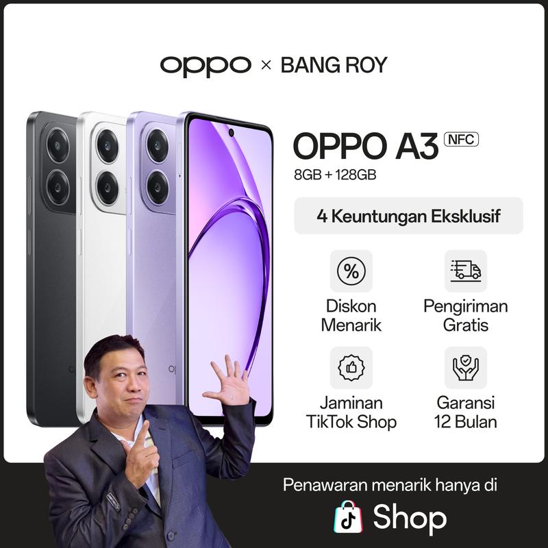 【BANG ROY APPROVED】HP OPPO A3 NFC 8GB/128GB [Military-Grade Shock - Shop | Tokopedia
