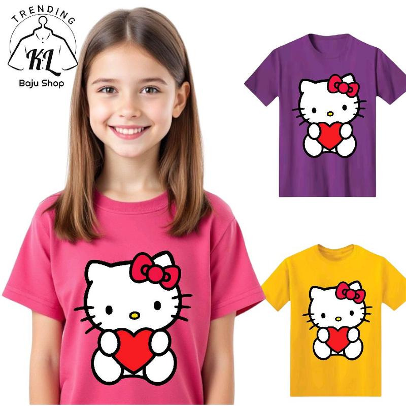 Kids & Adults T-Shirt Girls Premium quality 180gsm+ 100% Sof - TikTok Shop Malaysia