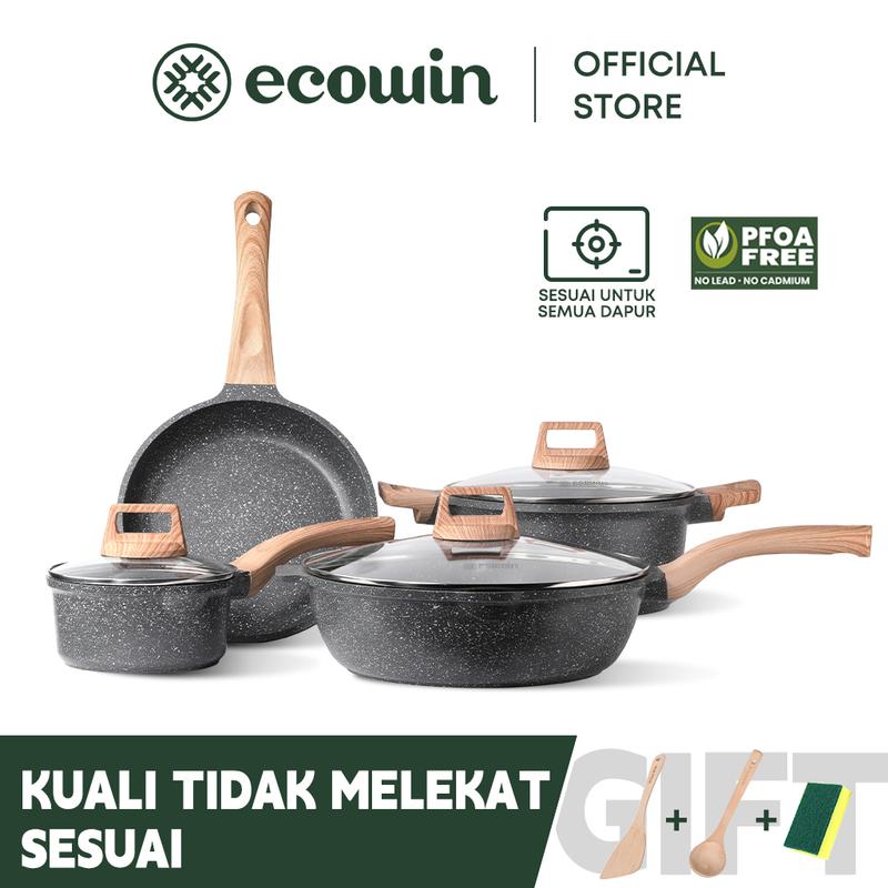 【buy 1 get 4】Set Alat Memasak Ecowin Set Kuali Tidak Melekat - TikTok ...