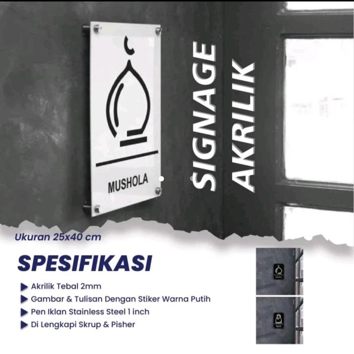 Jual Signage akrilik custom sebagai papan pengarah informasi gedung ...