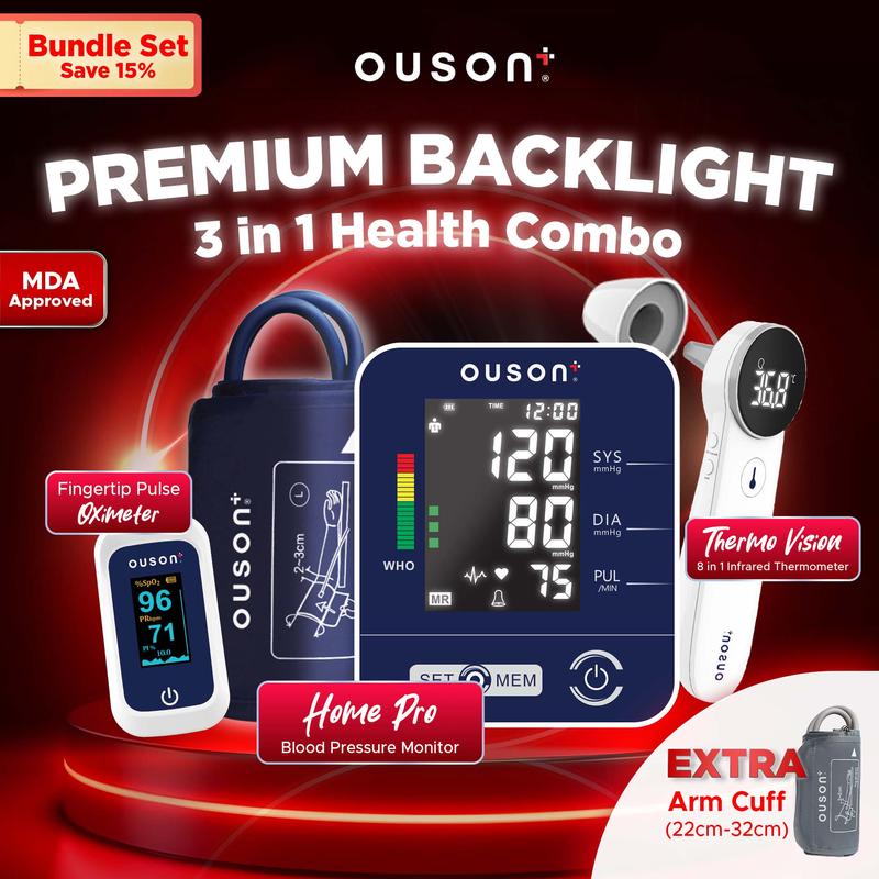 OUSON Blood Pressure Monitor Thermometer Oximeter Bp Blood Pressure ...