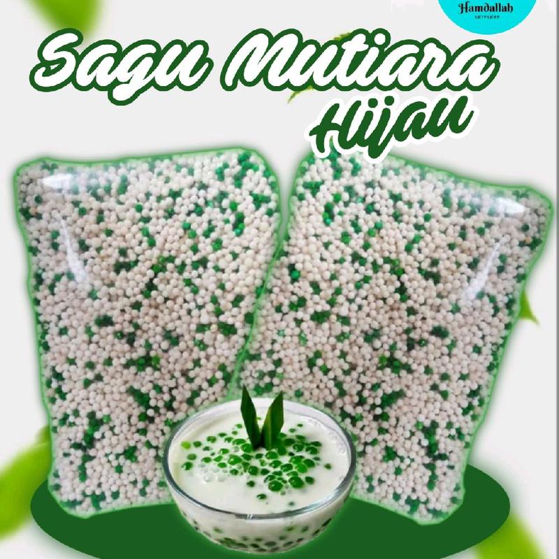 Sagu mutiara Hijau 1kg/Pacar cina/Sekoteng pacar cina,biji delima ...