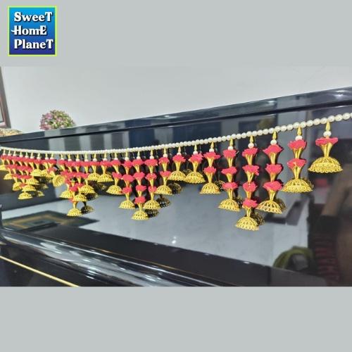Flower Thoranam SPL Golden Shining Toran with Red Yellow Artificial ...