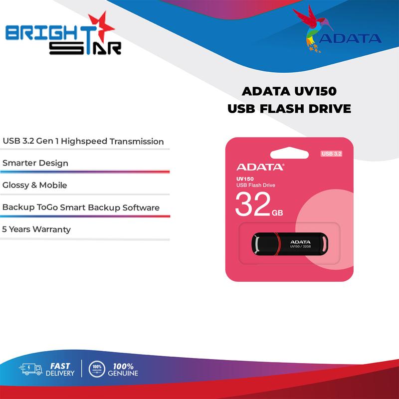 ADATA UV150 USB 3.2 Gen 1 USB Flash Drive - TikTok Shop Malaysia