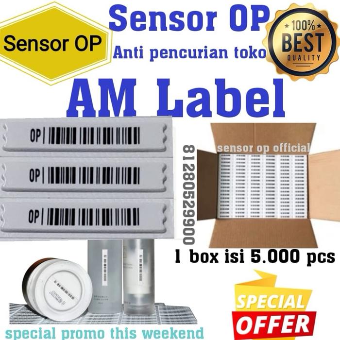 Jual Sensor OP label sticker khusus proteksi kosmetik 1 box isi 5000 ...