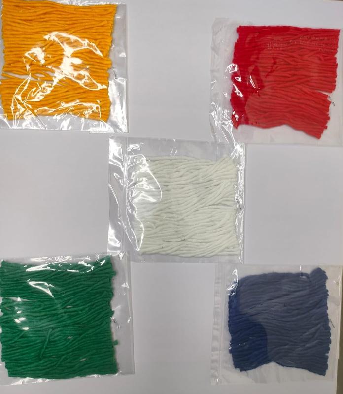 Multicolor Cotton Wicks for Pooja, Red, Yellow, Green, White,Blue ...