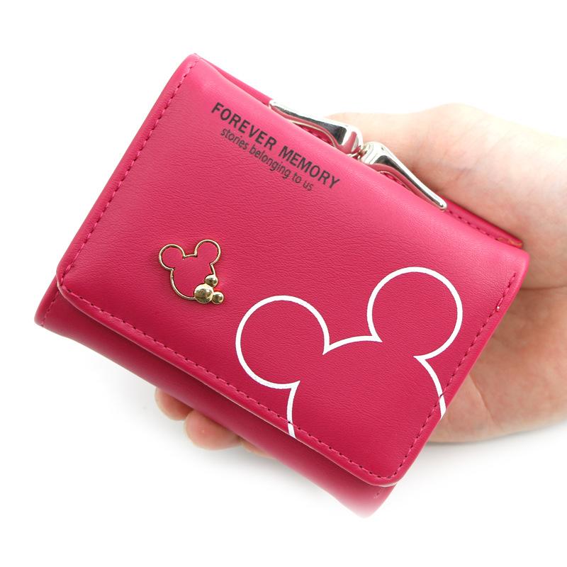 Short Women's Iron Clamp Wallet Mickey Mouse Cute Clutch Iro - TikTok ...
