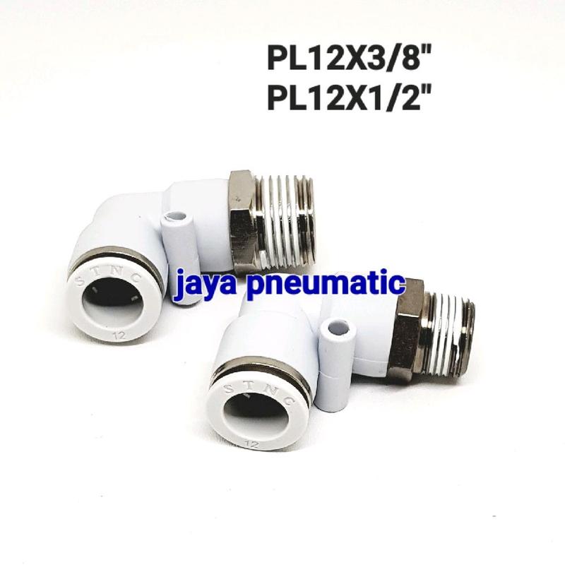 PL12X3/8"/PL12X1/2" FITTING NEPEL ELBOW CONNECTOR STNC - Shop | Tokopedia