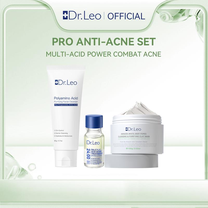 Dr.Leo PRO ANTI-ACNE SET 3PCS --Dr.Leo Polyamino Acid Purifying ...
